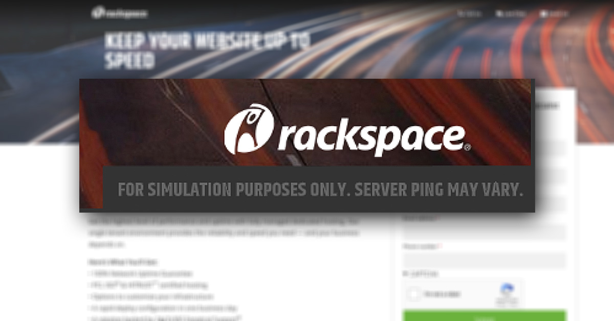 Inside Rackspace’s Fake Website Speed Test | Chris David Miles